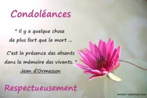 Belles citations Deuil - Messages condoléances - beaux textes sur la mort